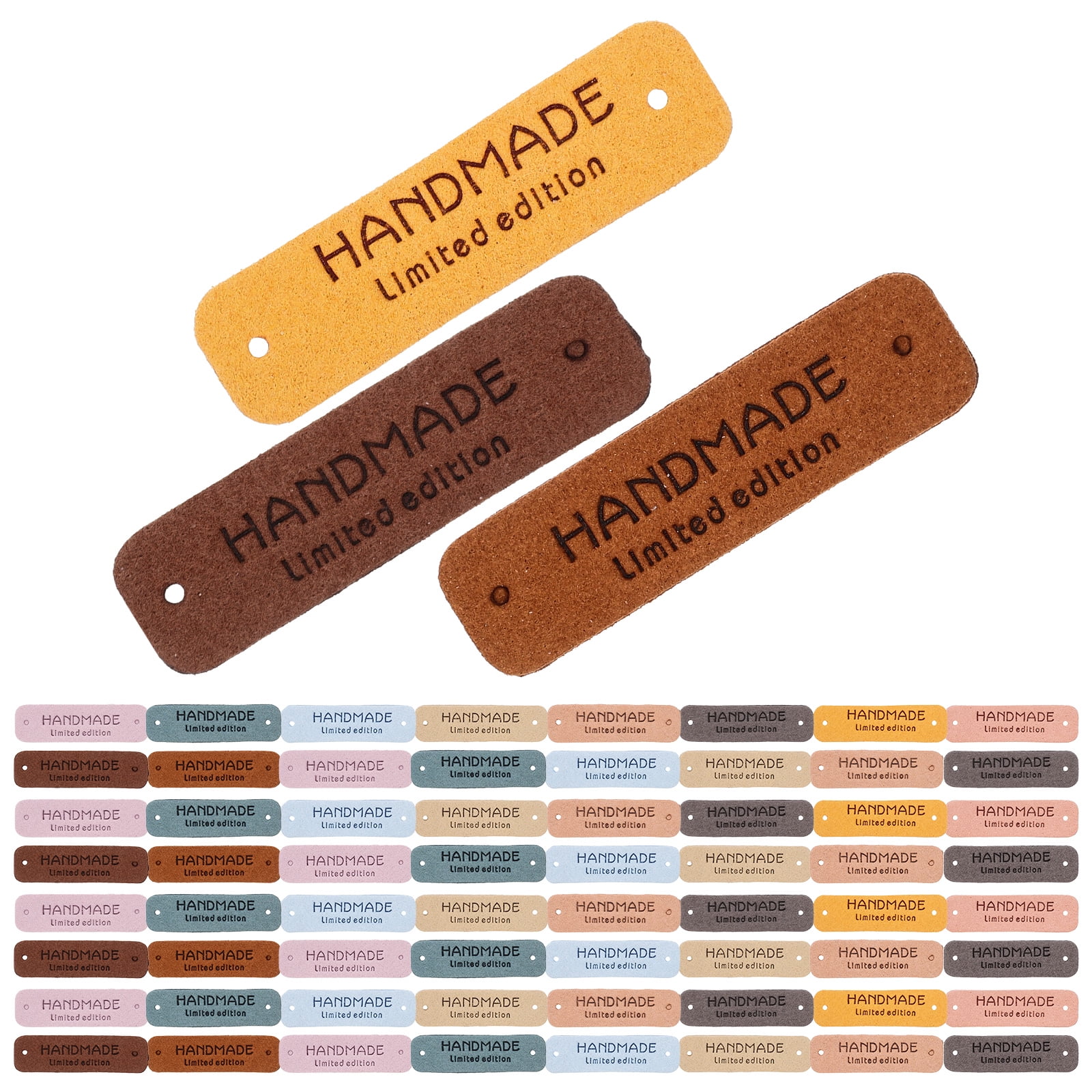 Handmade Leather Tags Crochet for Items 100 Pcs Label Handcraft Labels ...