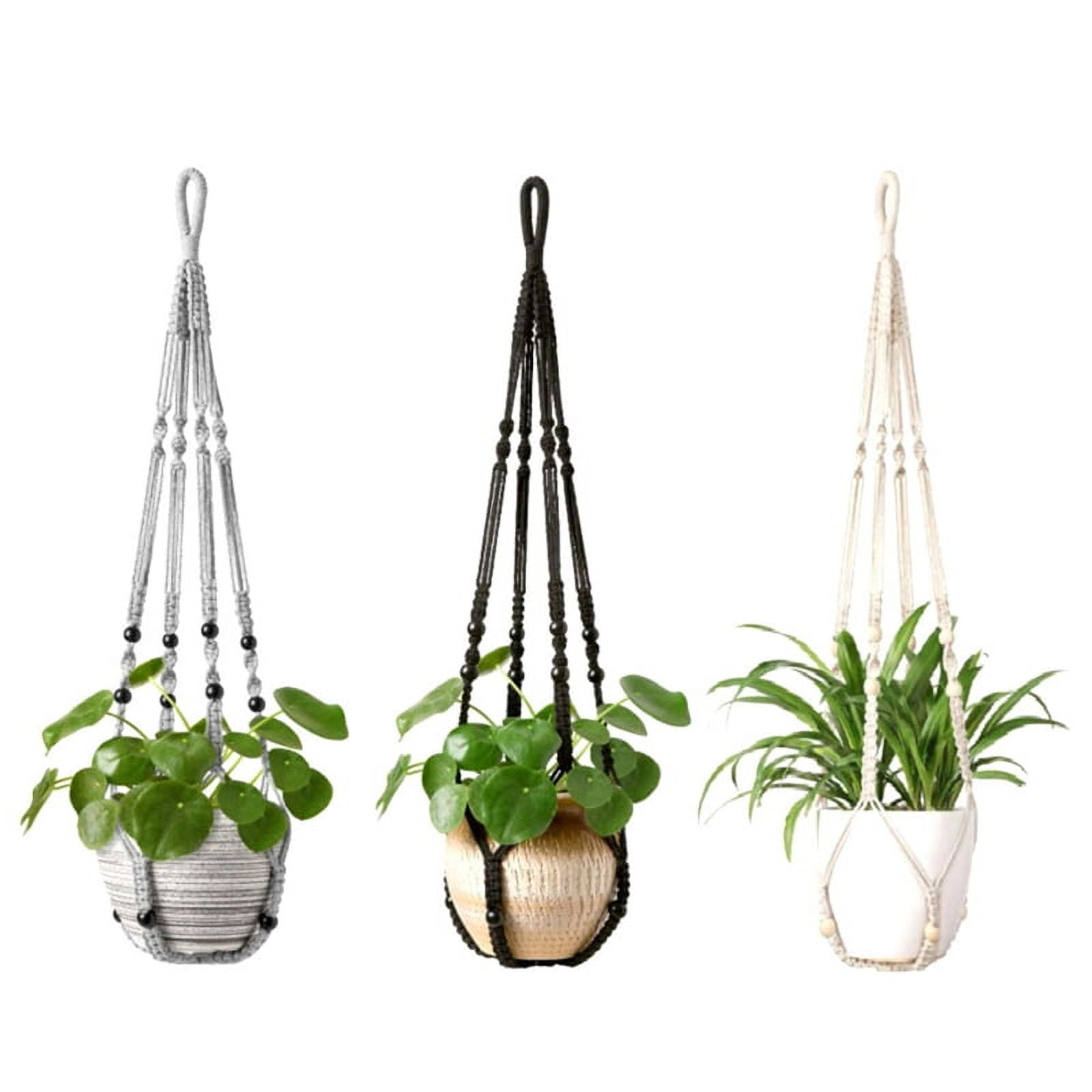 Handmade Macrame Plant Hanger Indoor Hanging Planter Basket Woven ...