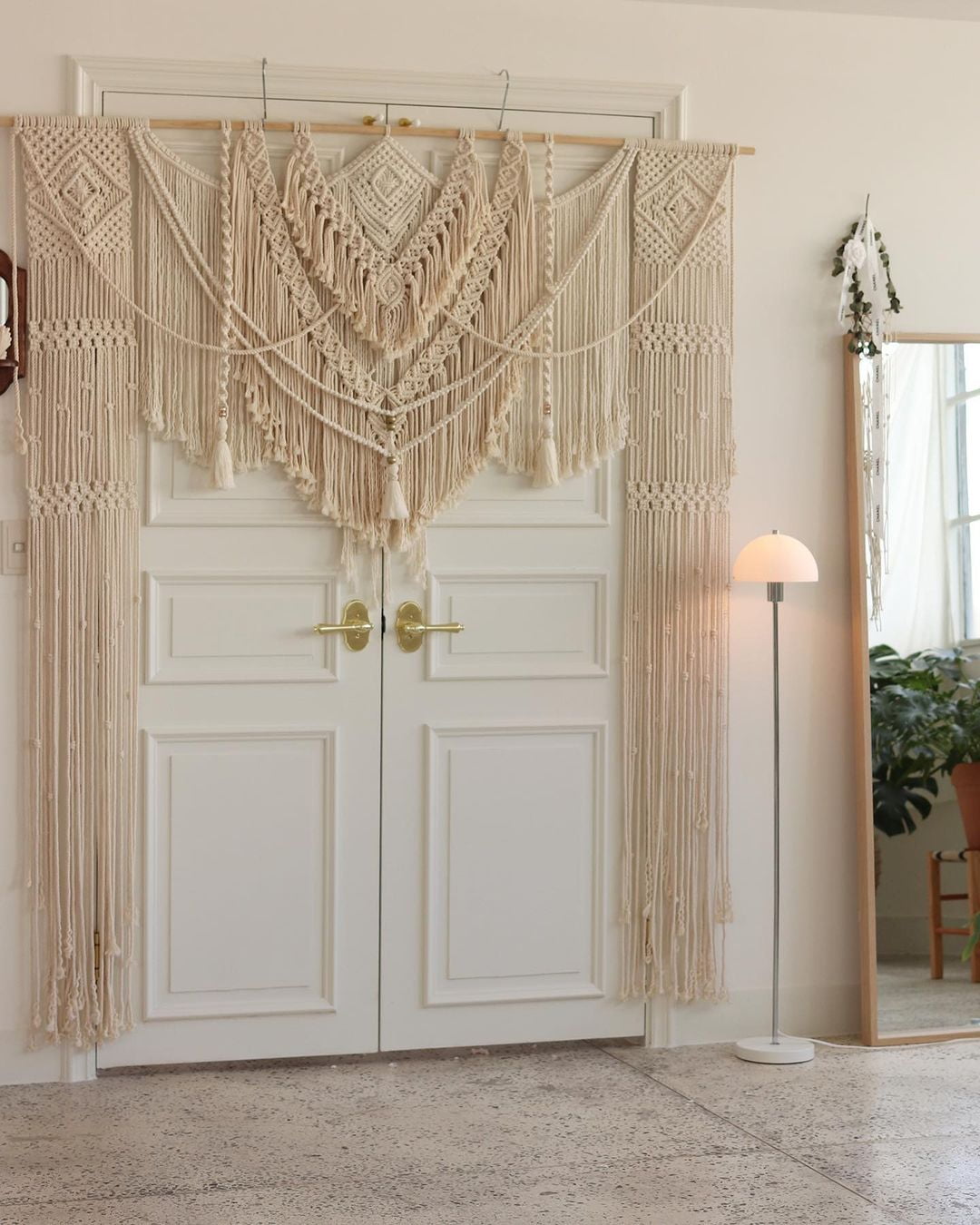 Handmade Macrame Wall Decor Hanging - Bohemian Home Geometric Art Decor ...