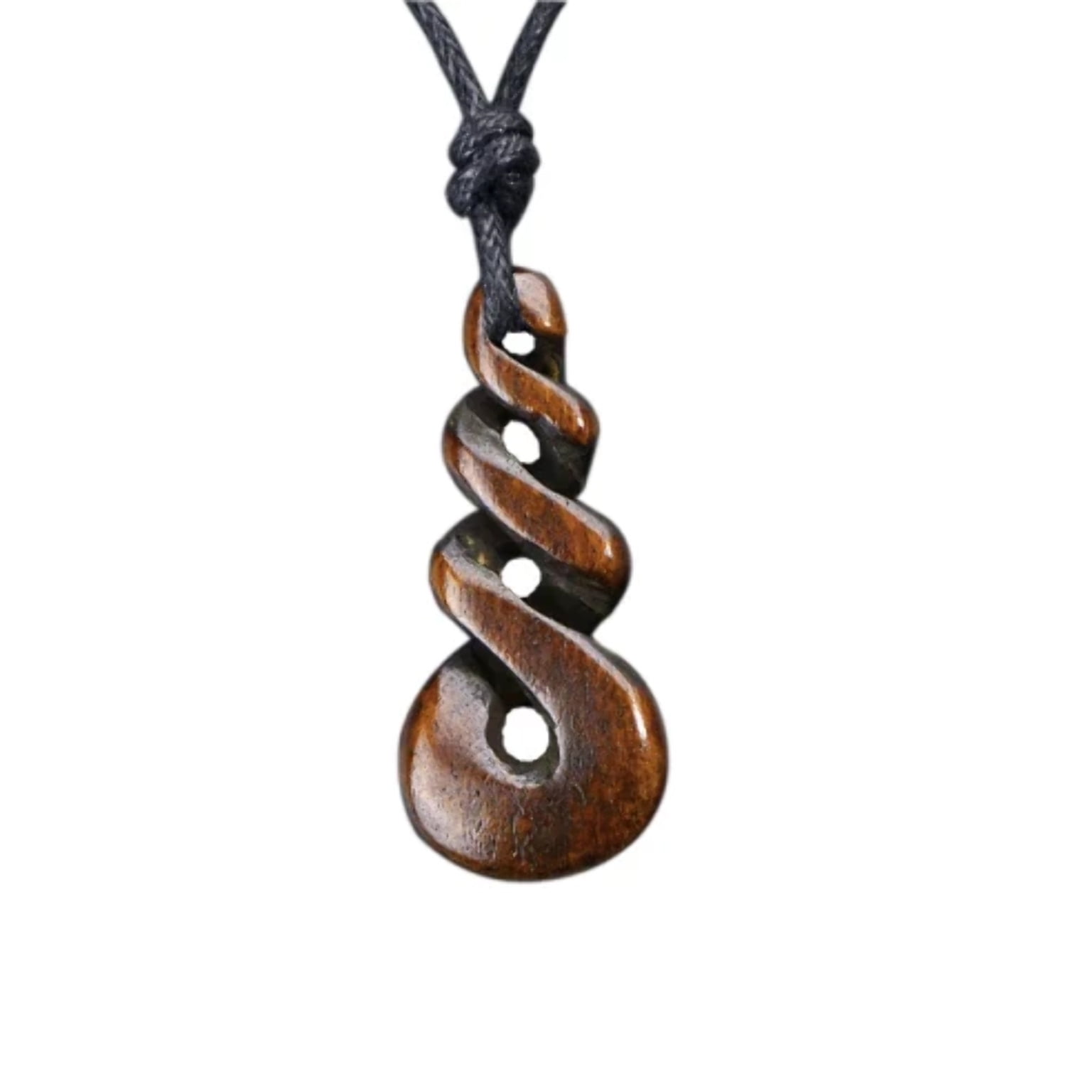 Handmade Maori New Zealand Tribal Carved Yak Bone Infinity Necklace ...