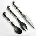 Handmade Medieval Iron One Piece Fork Spoon Knife Utensils Cutlery Set ...