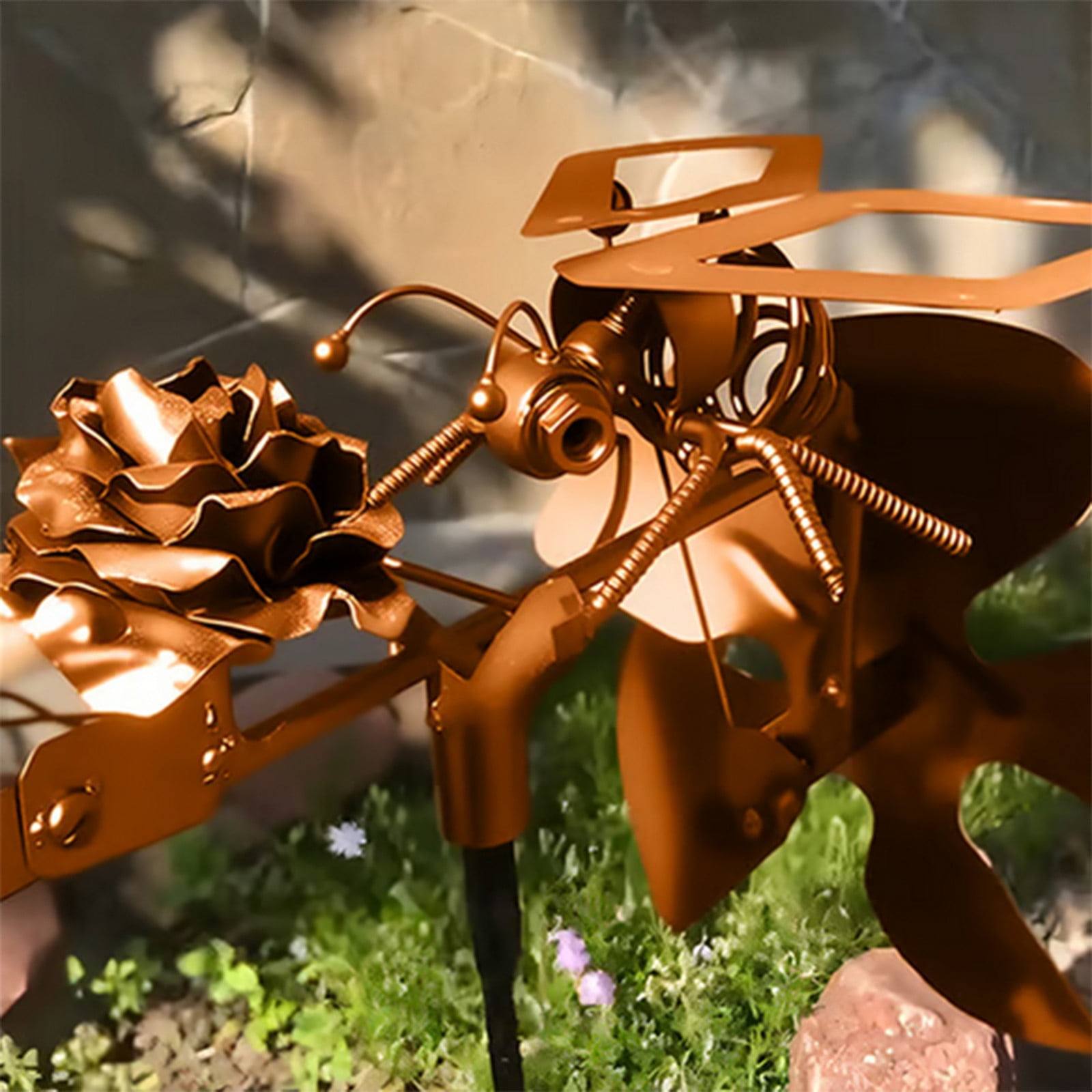 Handmade Metal Bee-shaped Melody Wind Spinner - Kinetic Wind Spinner ...