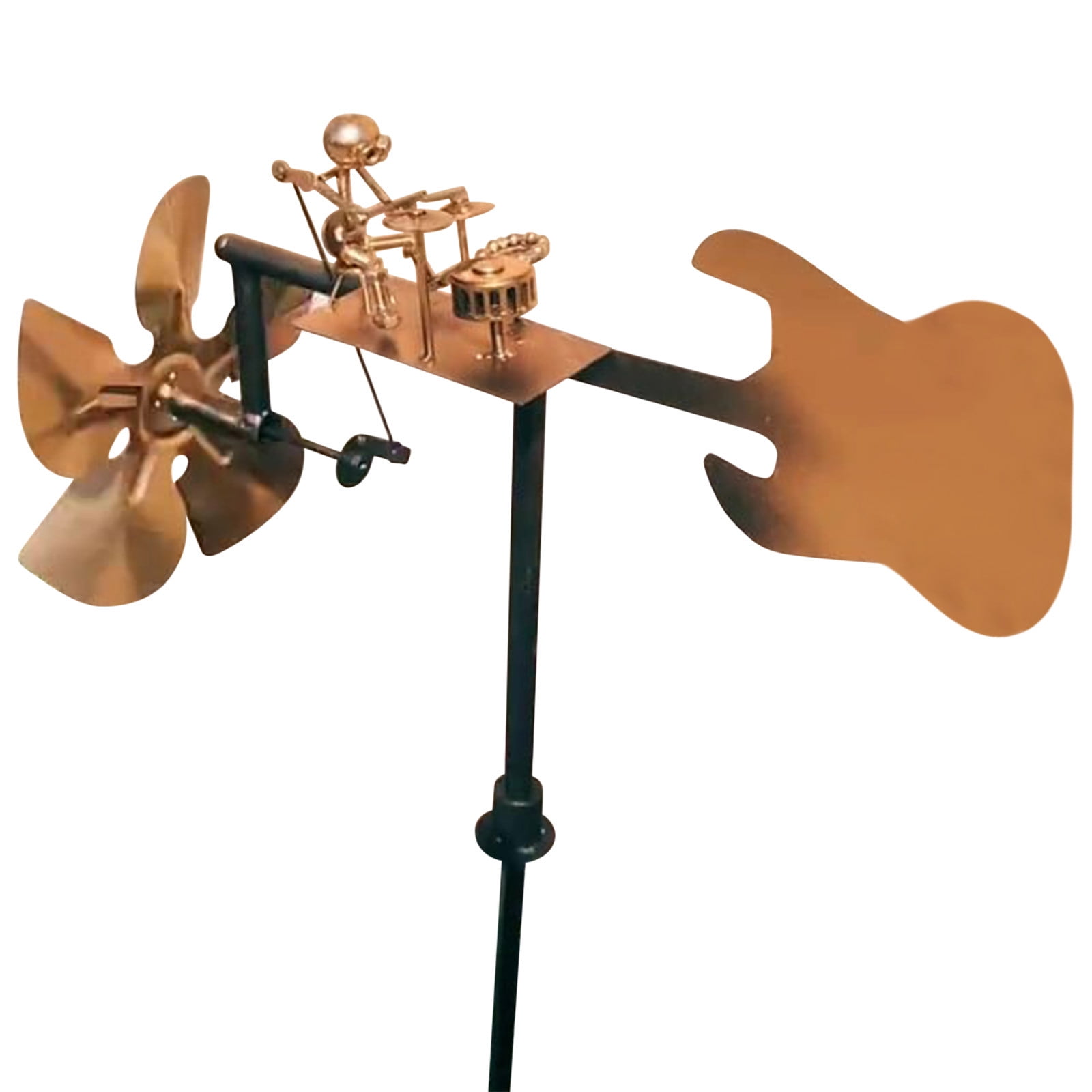 Handmade Metal Drummer Windmill, 2025 Percussionist Music Figurines and ...