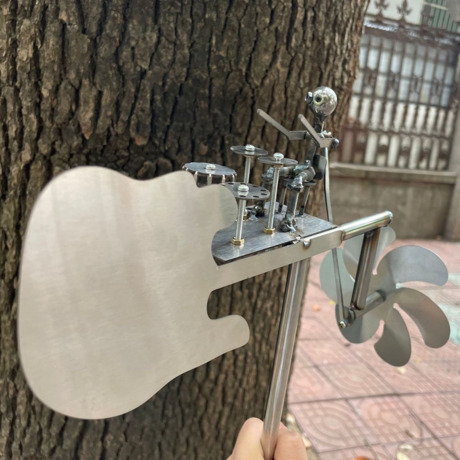 Handmade Metal Drummer Windmill,Drummer Windmill Garden Decoration ...