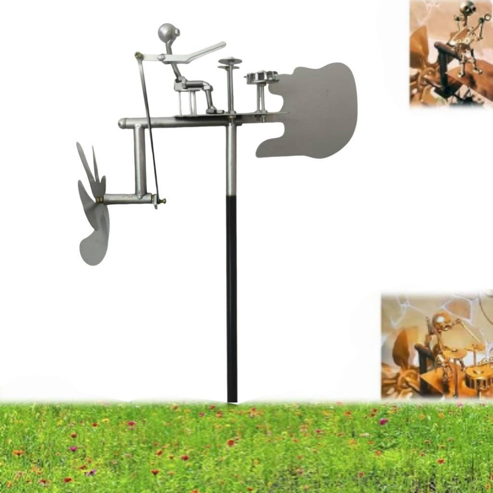 Handmade Metal Drummer Windmill, Drummer Windmill Garden Decoration ...