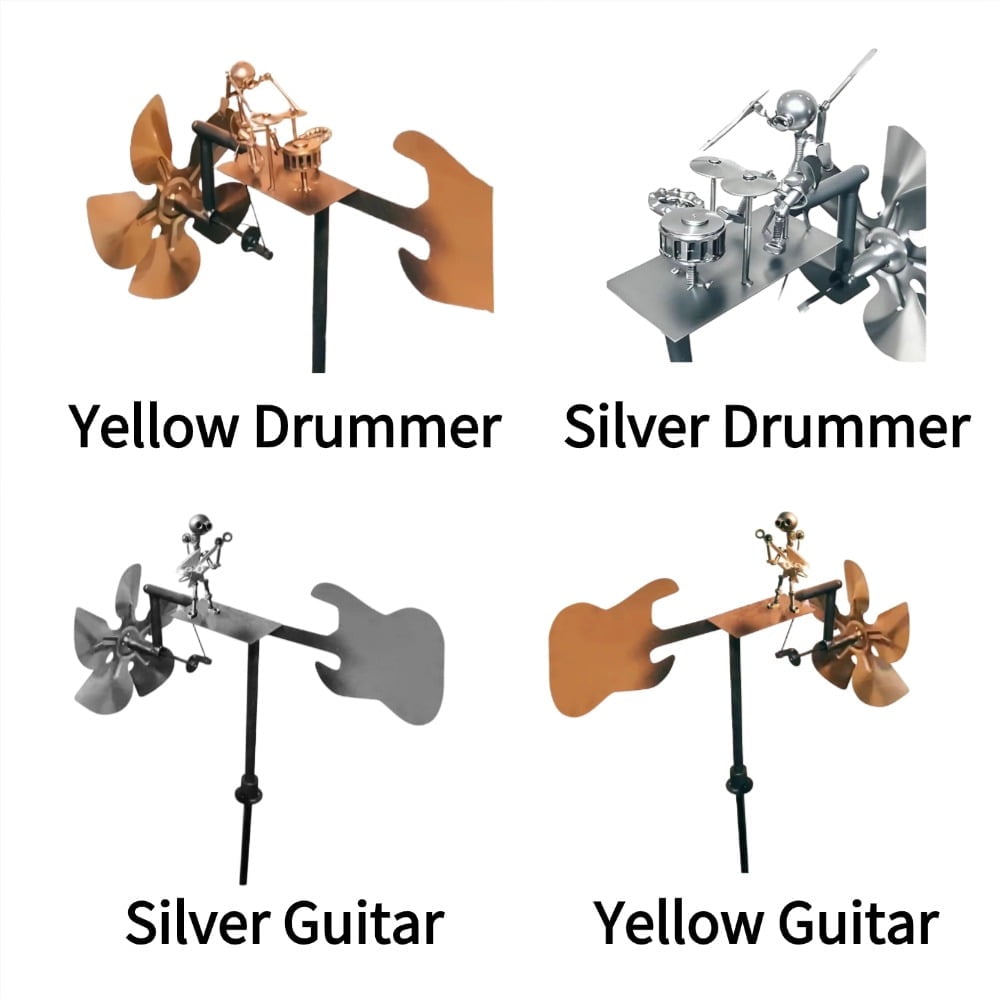 Handmade Metal Drummer Windmill Garden Decoration,Percussionist Music ...