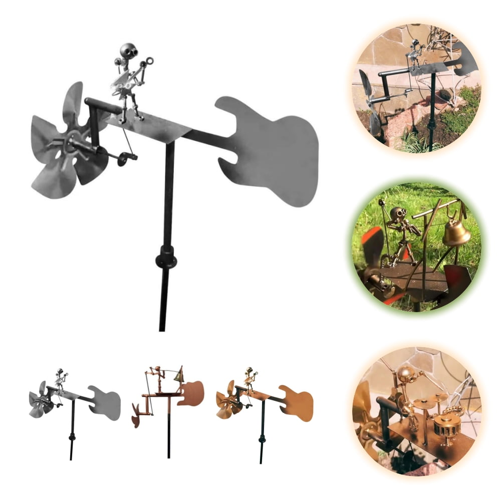 Handmade Metal Drummer Windmill Garden Decoration,Percussionist Music ...