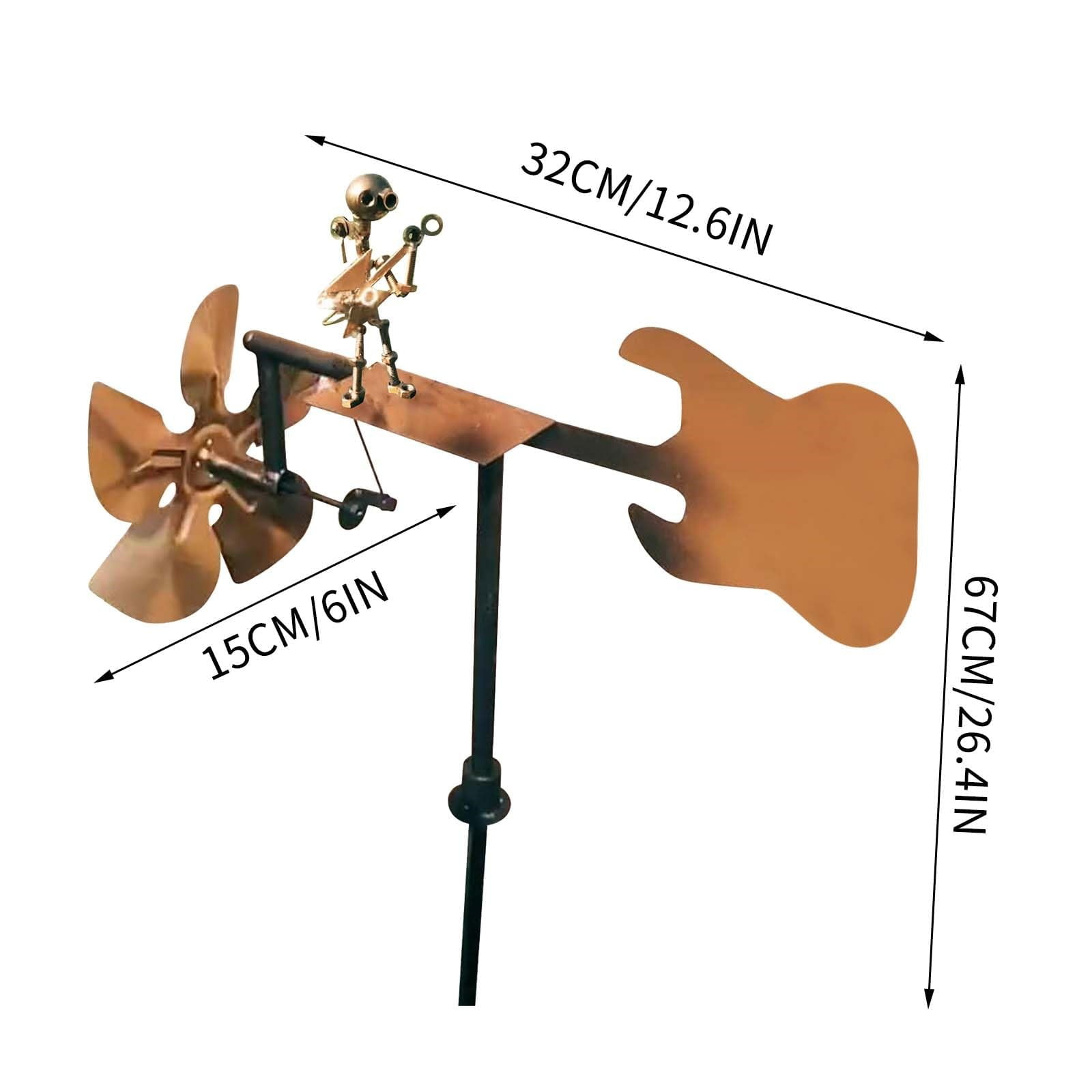 Handmade Metal Drummer Windmill, Percussionist Music Figurines and ...