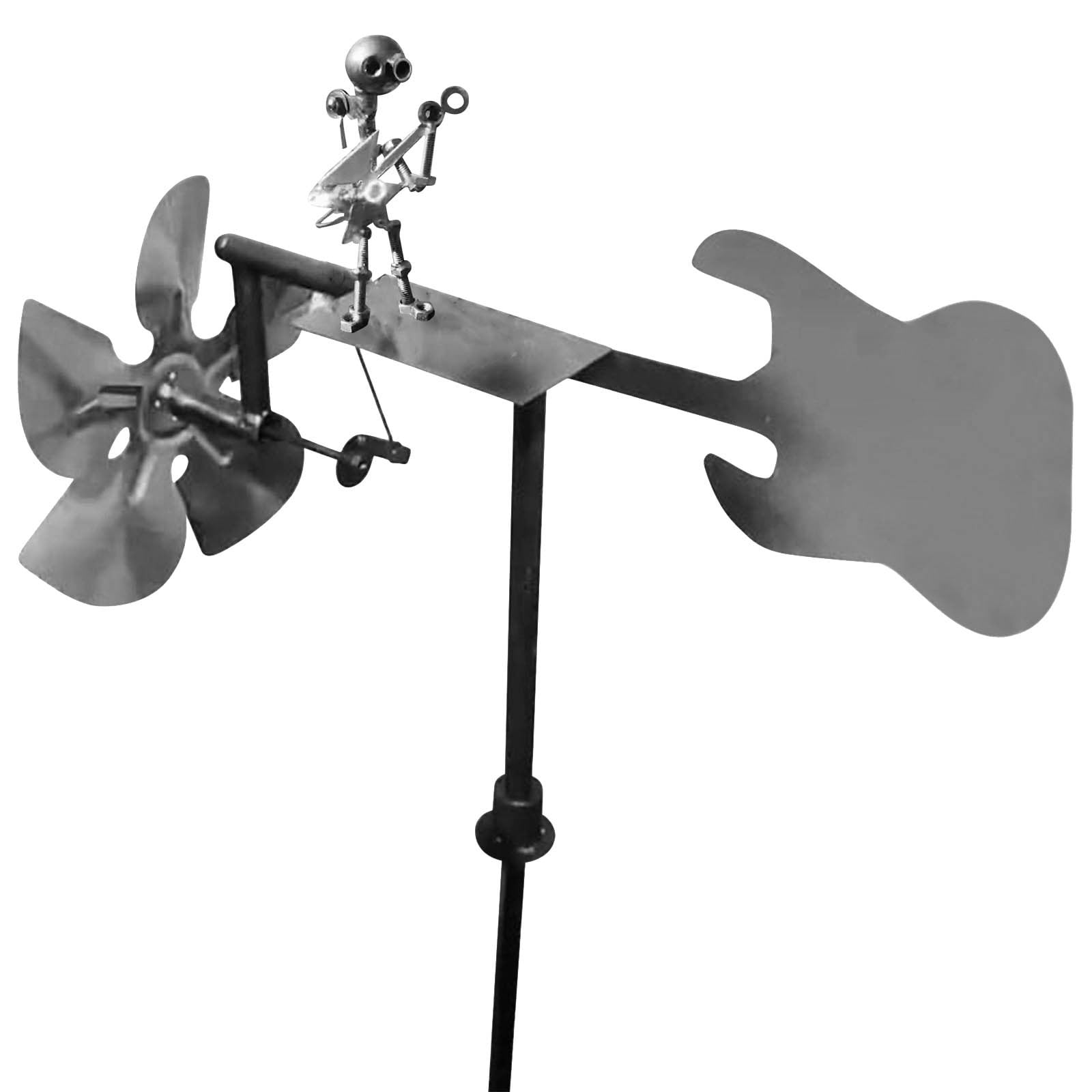 Handmade Metal Drummer Windmill,Percussionist Music Figurines and ...