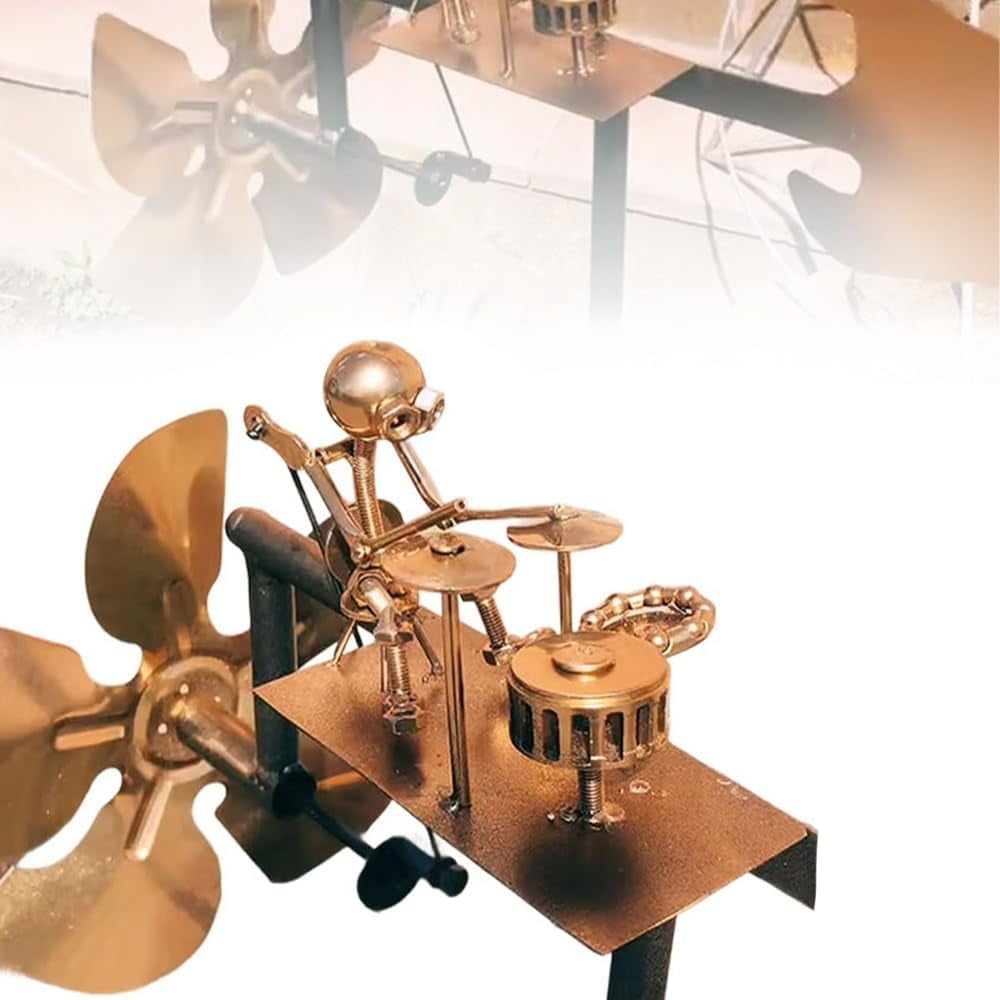 Handmade Metal Drummer Windmill - Wind-Powered Kinetic Sculpture with ...