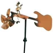 Large Kinetic Metal Brown Owl, Wind Spinner Garden Art & Yard Stake ...