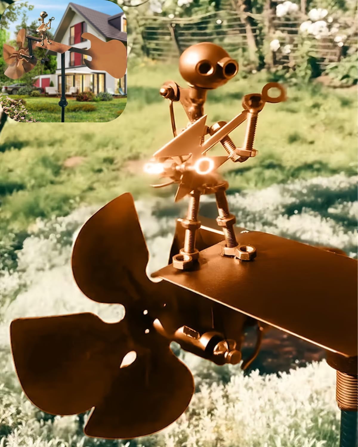 Handmade Metal Guitar Windmill, Guitar Windmill Garden Decoration ...