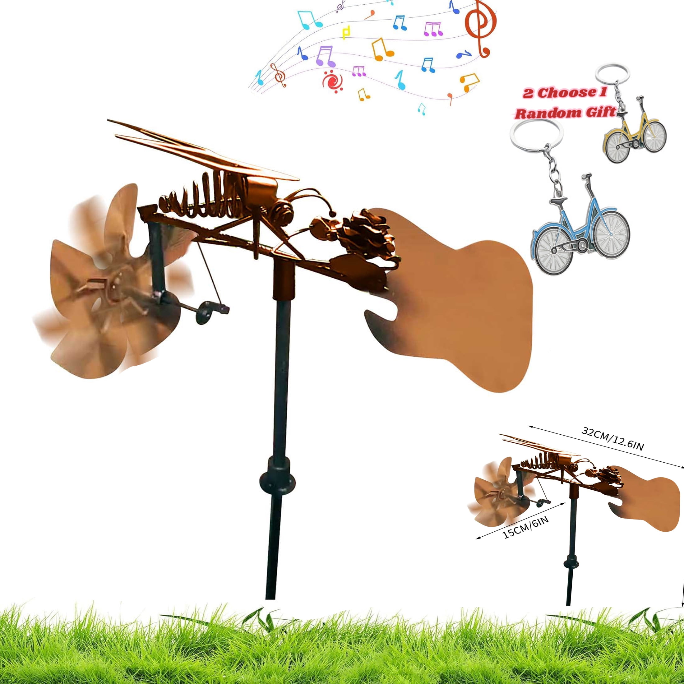 Handmade Metal Rock Band Windmill, Handmade Metal Drummer and Guitar ...