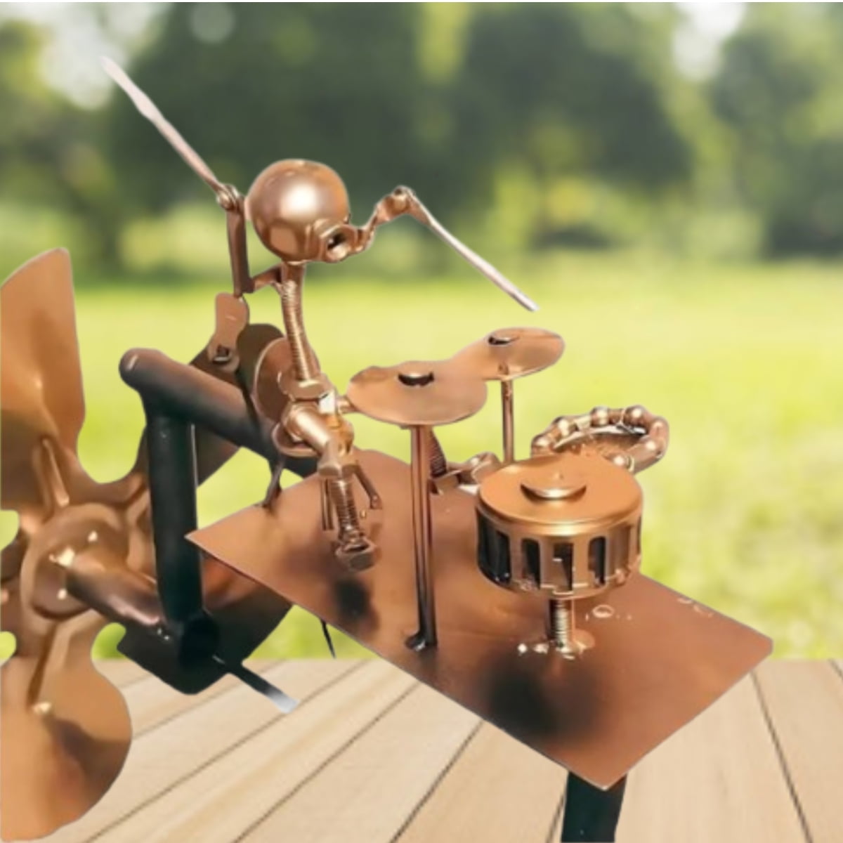 Handmade Metal Rock Band Windmill, Handmade Metal Drummer Windmill ...