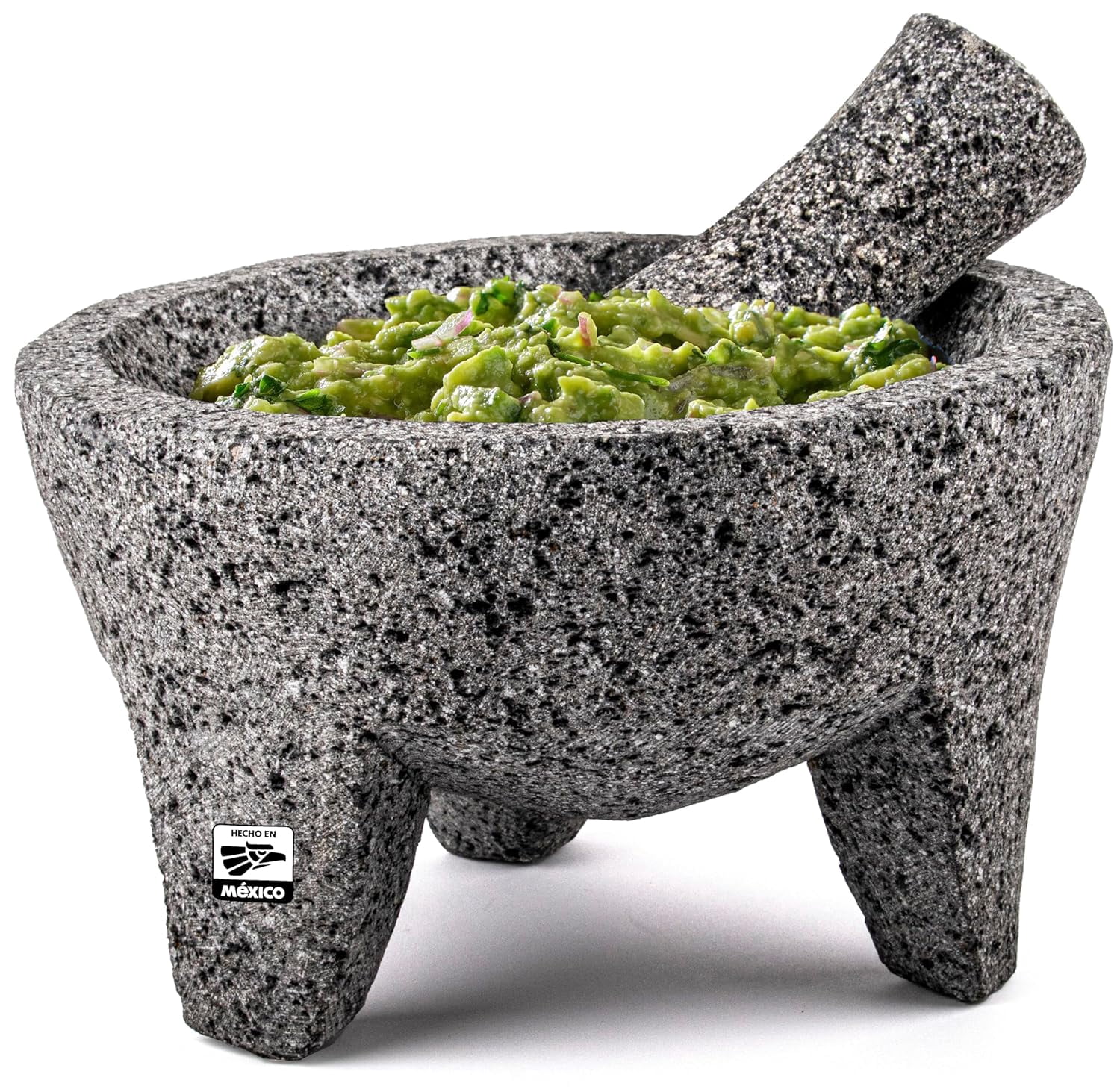 Handmade Mexican Molcajete Mortar and Pestle, Volcanic Stone Grinder ...