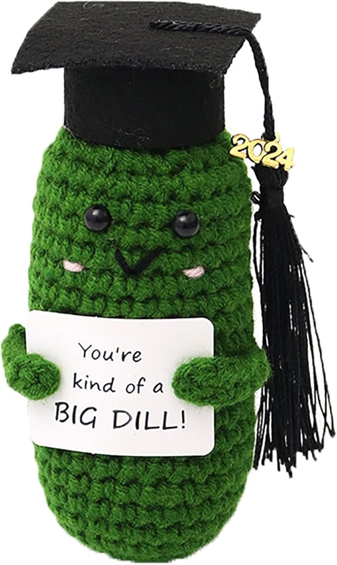 Handmade Mini Funny Positive Doctoral Hat Cucumber, Creative Wool ...