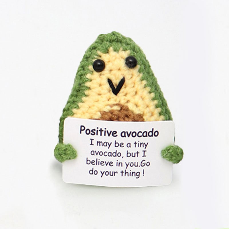 Handmade Mini Funny Positive Potato,Knitted Wool Doll with Positive ...
