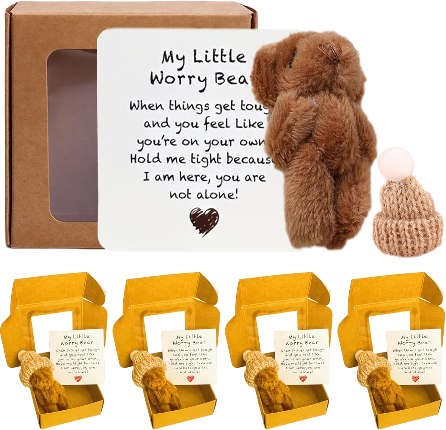 Handmade Mini Plush Teddy Bear in Box, 2025 Pocket Teddy Bear with ...