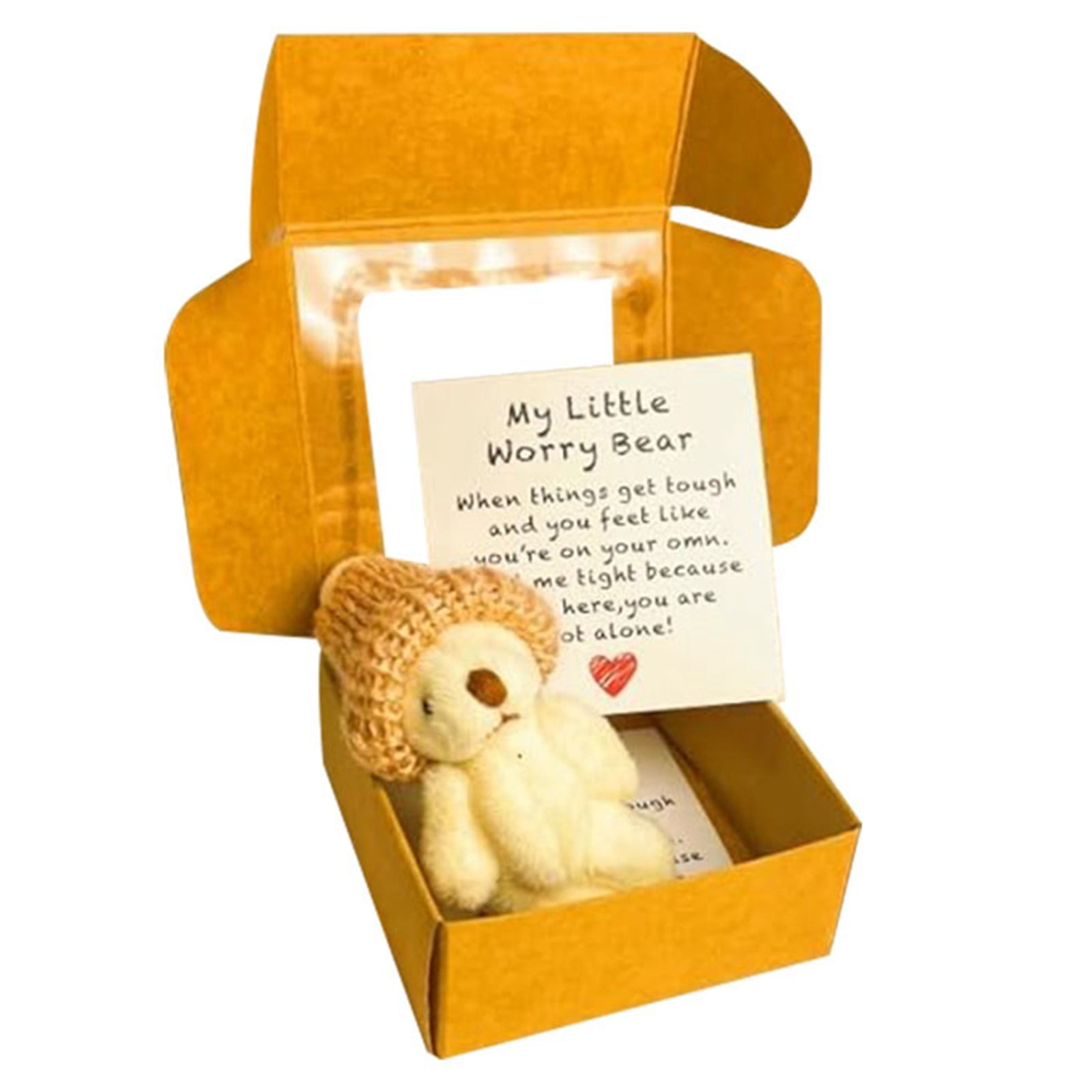 Handmade Mini Plush Teddy Bear in Box 2026 New My Little Worry Bear Graduation Bears with ...