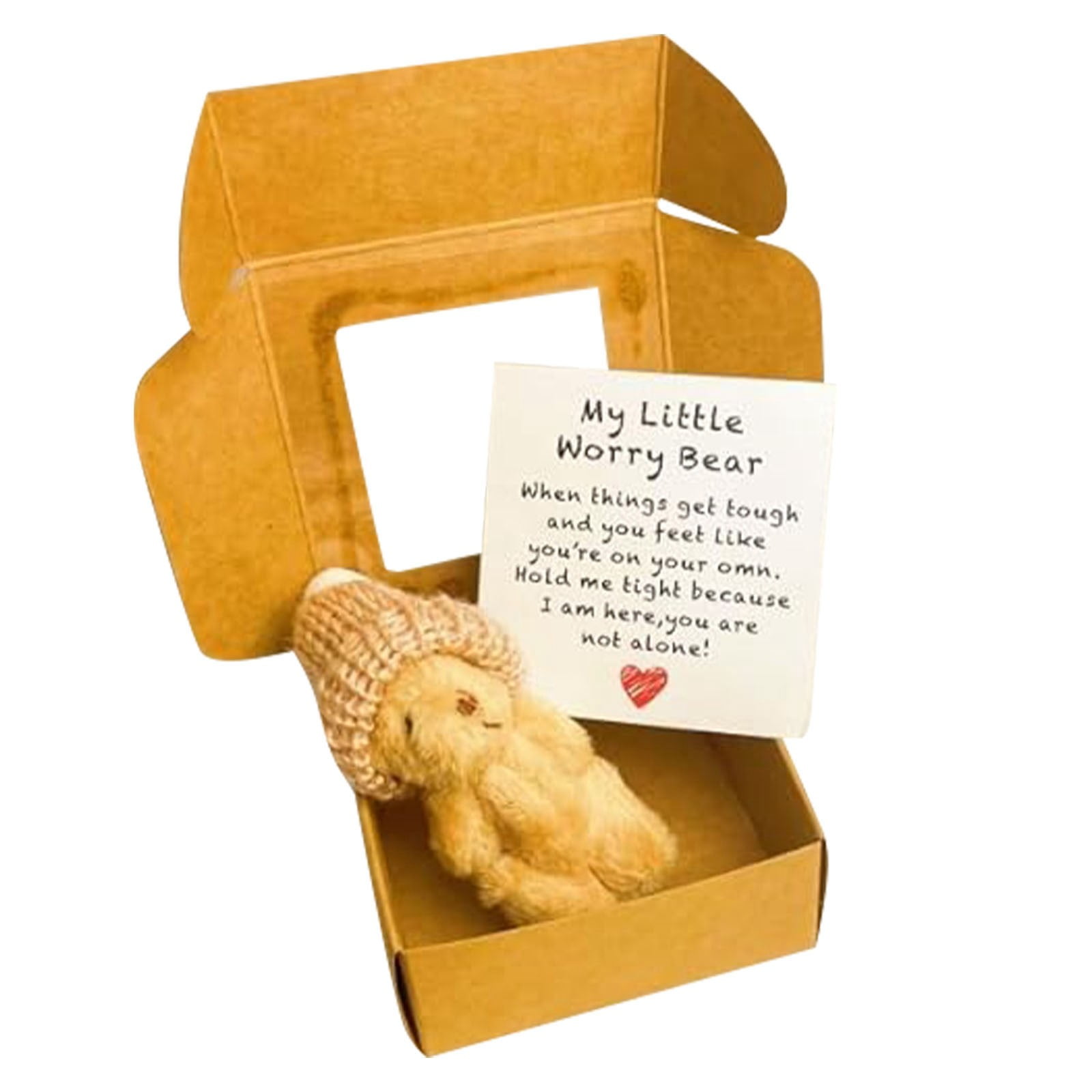 Handmade Mini Plush Teddy Bear in Box 2026 New My Little Worry Bear Graduation Bears with ...