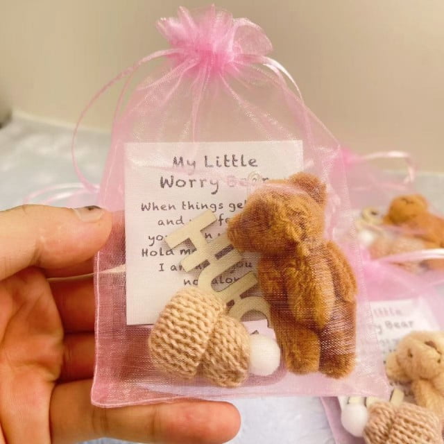 Handmade Mini Plush Teddy Bear in Box, Little Bear in Box, 1 Set Mini ...