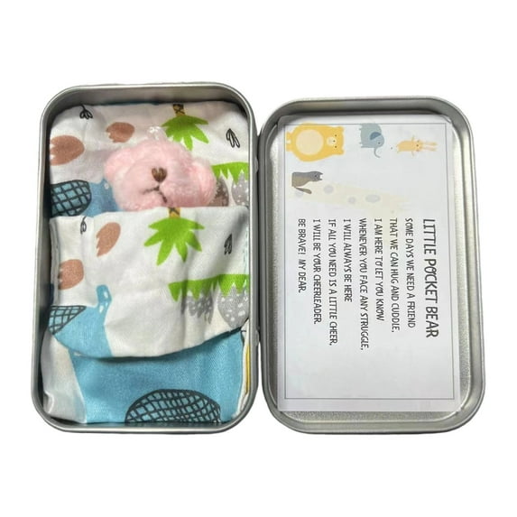 Handmade Mini Plush Teddy Bear in Box, Little Bear in A Box, My Little ...