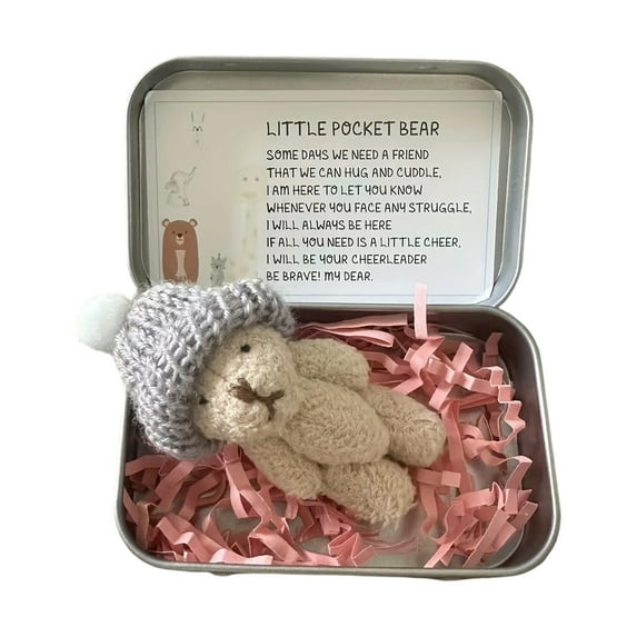 Handmade Mini Plush Teddy Bear in Box, Little Bear in A Box, My Little ...