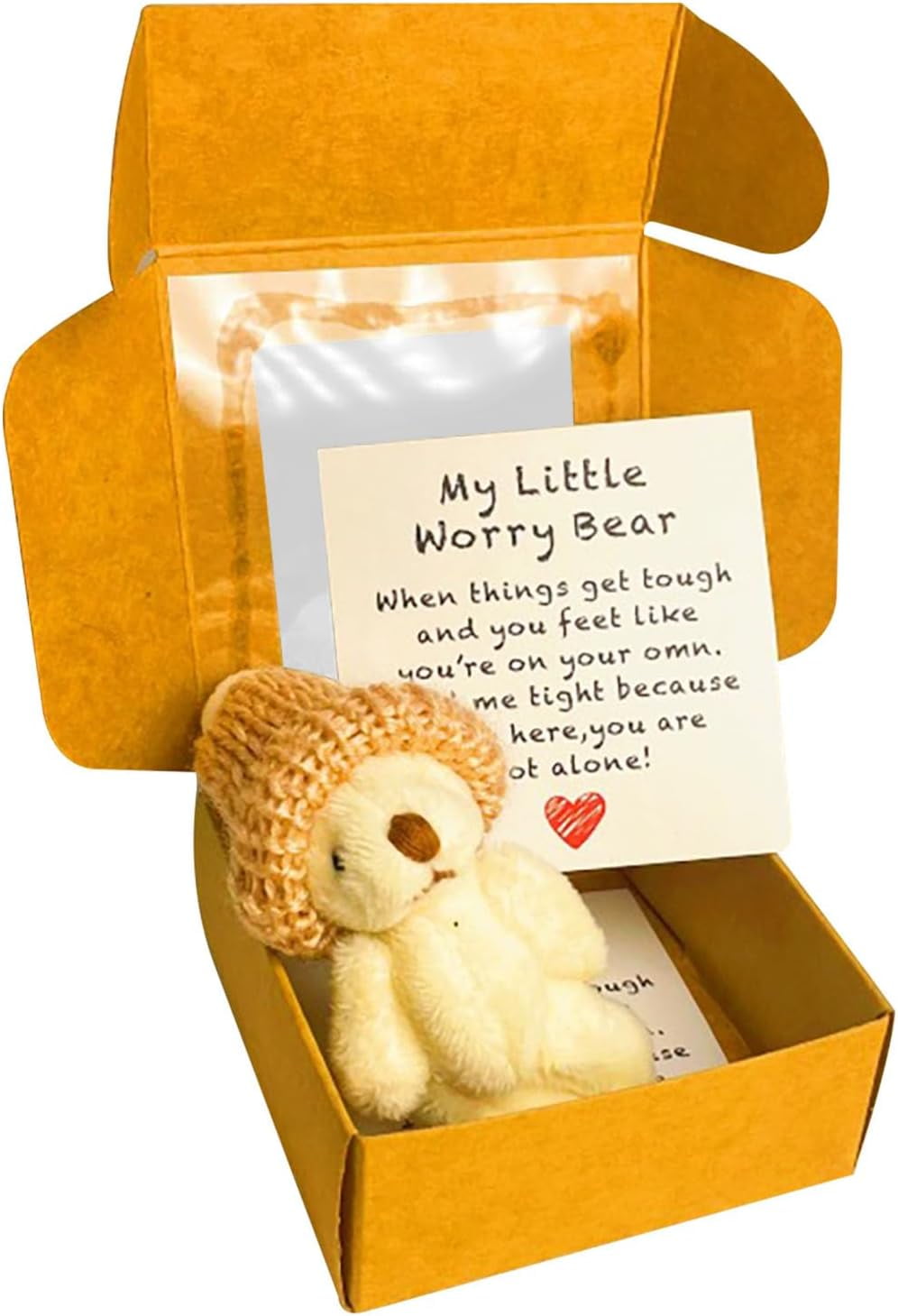 Handmade Mini Plush Teddy Bear in Box, Mini Plush Bear with ...