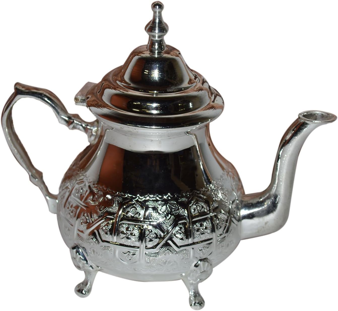 Handmade Moroccan Serving Tea Kettle Pot Hand carved Stovetop Safe ...