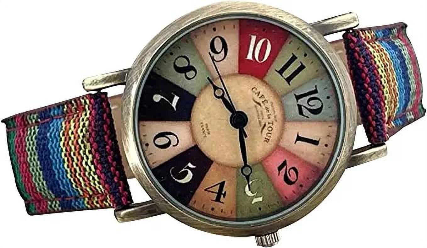 Handmade Multi Color Rainbow Pattern, Quirky Boho Hippie Watch ...