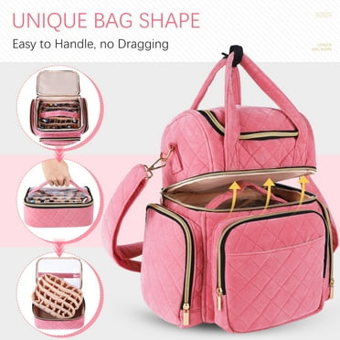 BAGMIND Nail Polish Organizer Storage Case, Three-Layer Nail Polish ...