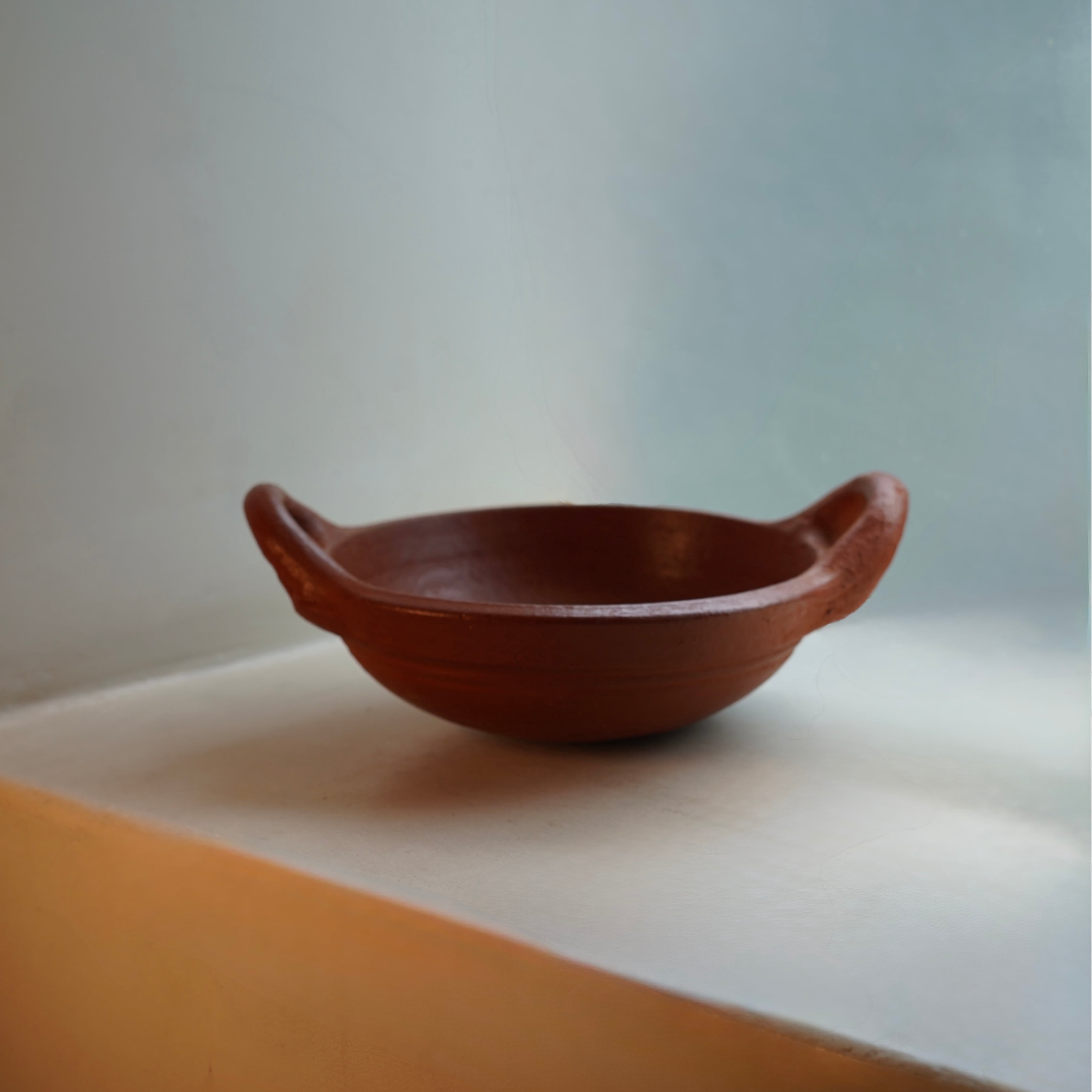 Handmade Natural Clay 8" KADAI Cooking/Serving Bowl With Lid by ...