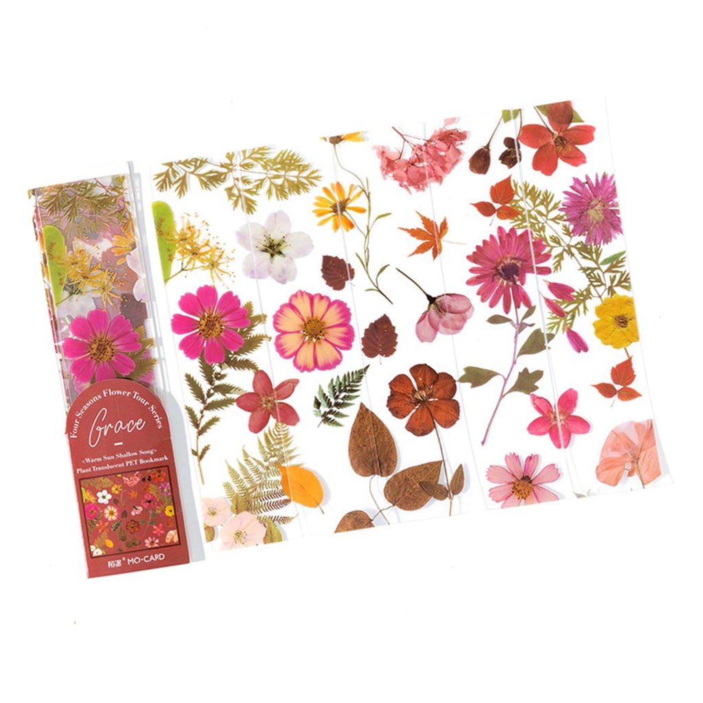 Handmade Natural Dry Leaf Bookmarks Dried Flower Leaf Bookmarks Clear ...