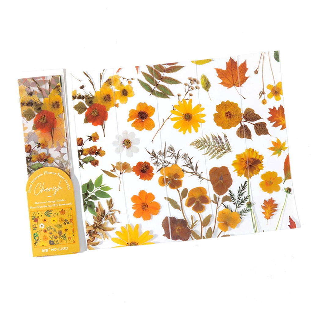 Handmade Natural Dry Leaf Bookmarks Dried Flower Leaf Bookmarks Clear ...