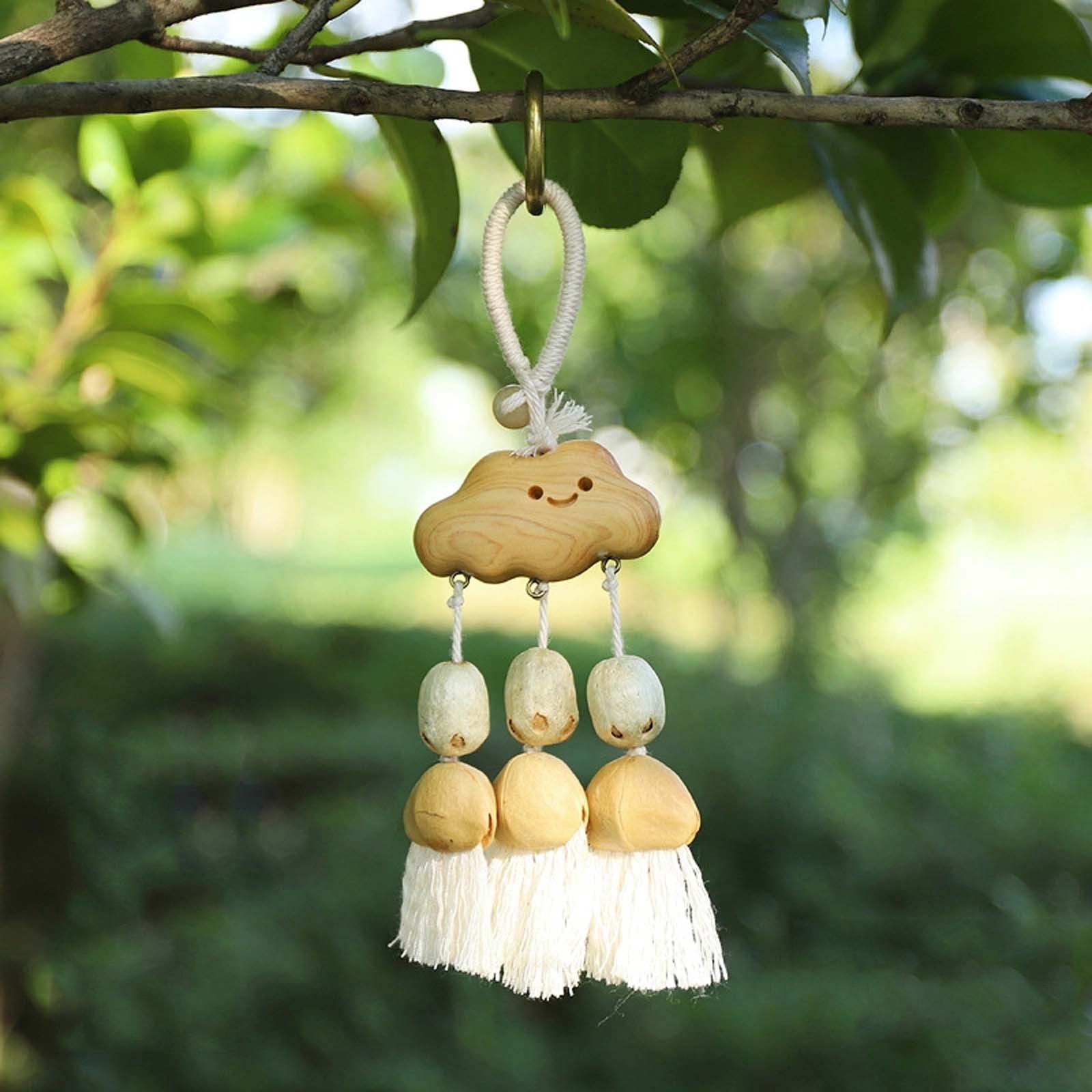 Handmade Natural Nut Shell Wind Chimes, Soothing Indoor Outdoor Bell ...