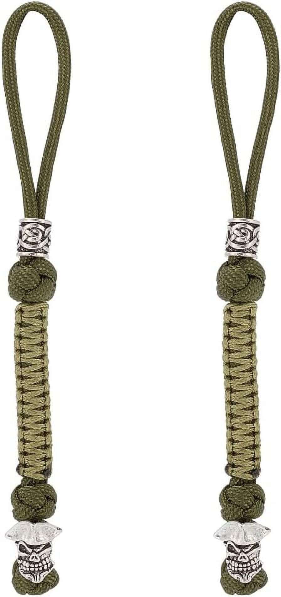 Handmade Nylon Parachute Cord for Men with Alloy Skull Knife Beads Lanyards for EDC Accessories ...
