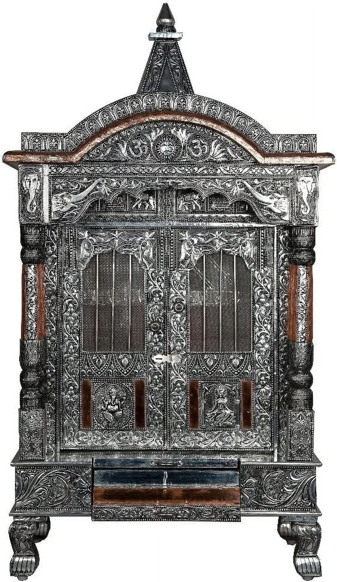 Handmade Oxidized Temple Home Mandir Small Home Temple Wooden Mandir ...
