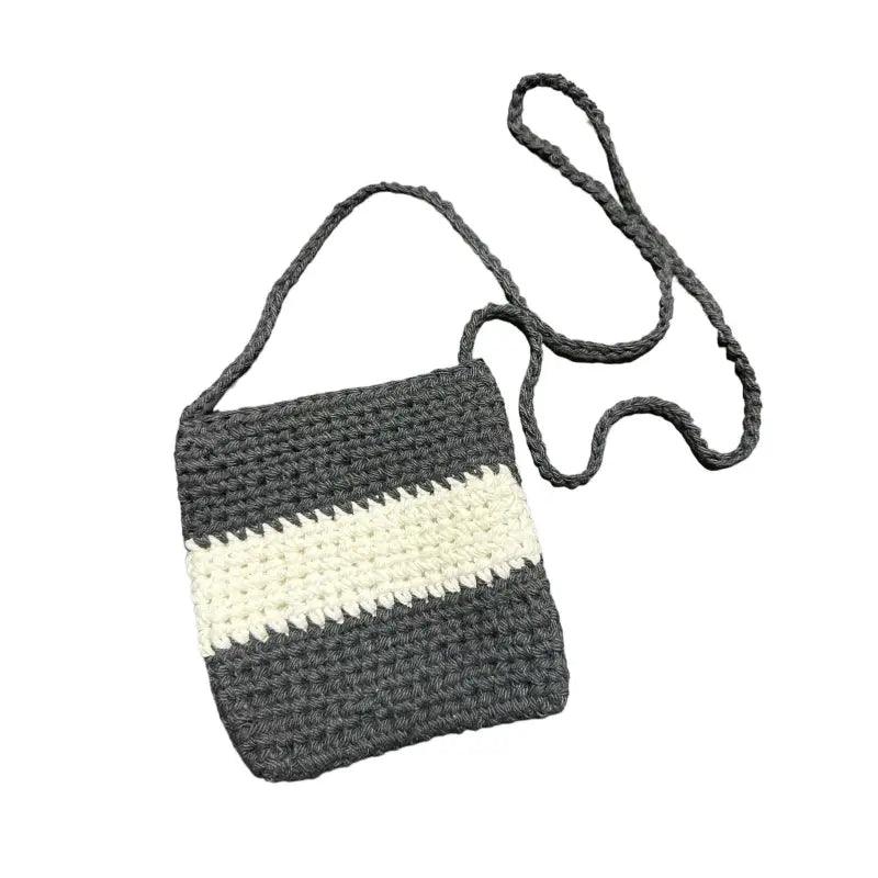 Handmade Panamanian Crochet Cotton Men's Folkloric Bag - Black and ...