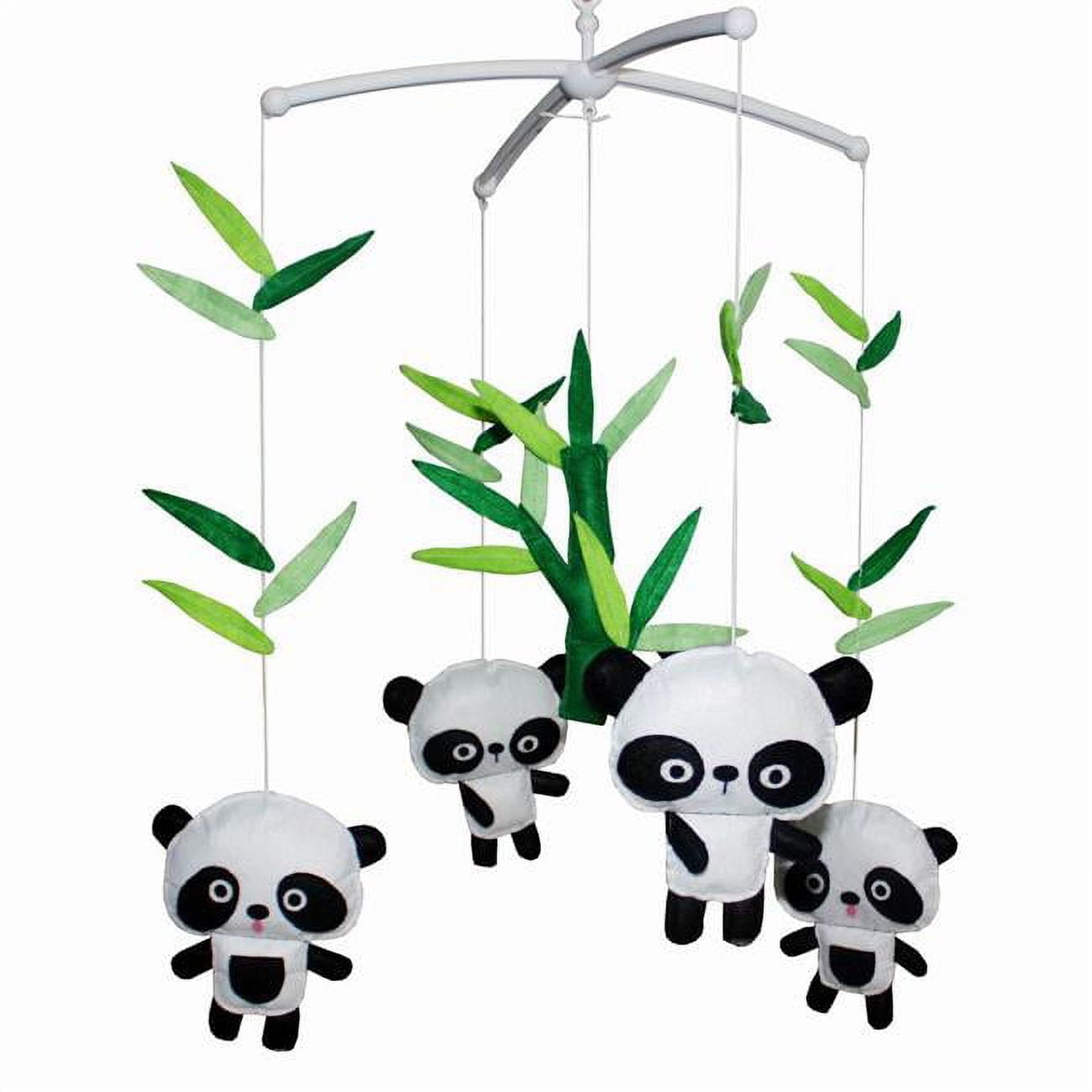 Handmade Panda & Bamboo Baby Crib Mobile Bed Bell Musical Mobile ...