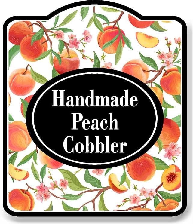 Handmade Peach Cobbler Peach Blossom Print BLACK Aluminum Composite ...