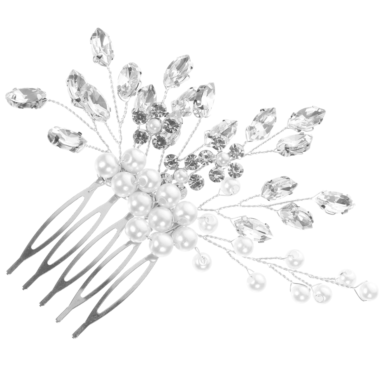 Handmade Pearl Glass Diamond Small Hair Comb Comb Wedding Bride ...
