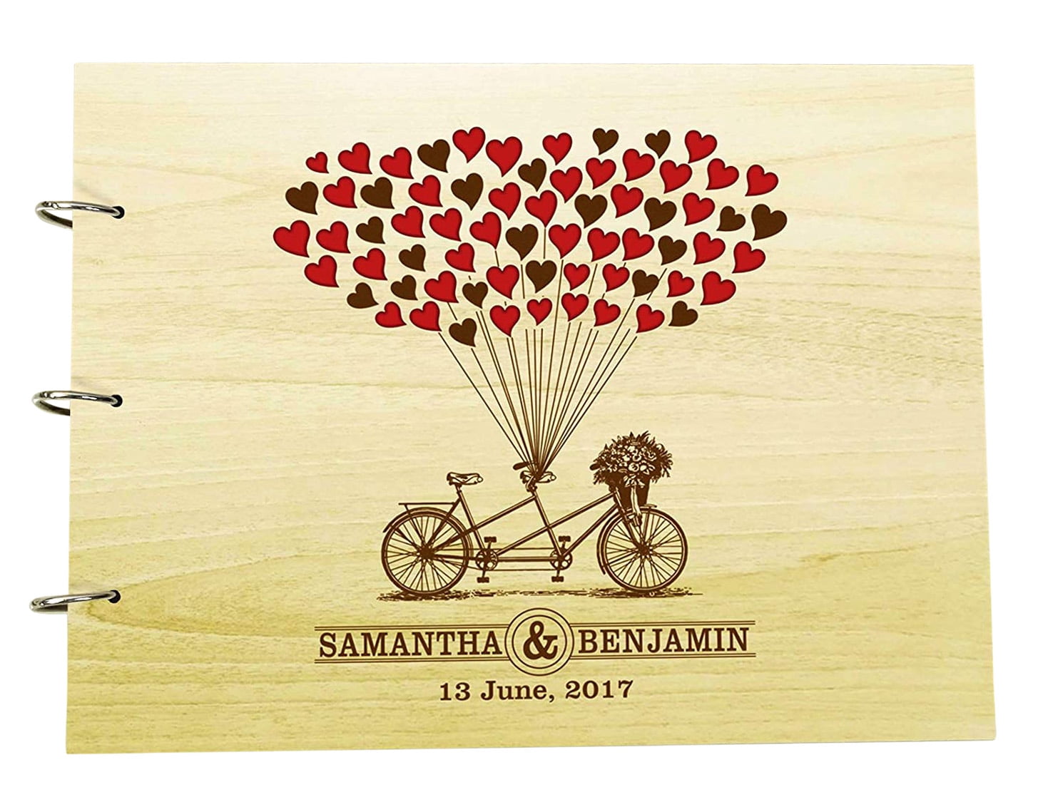 Handmade Personalised Wedding Sign In Guestbook Rustic Wood Engraved ...