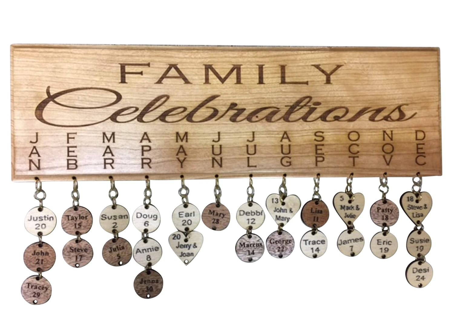 Handmade Personalized Family Tree Birthday and Anniversary Calendar ...