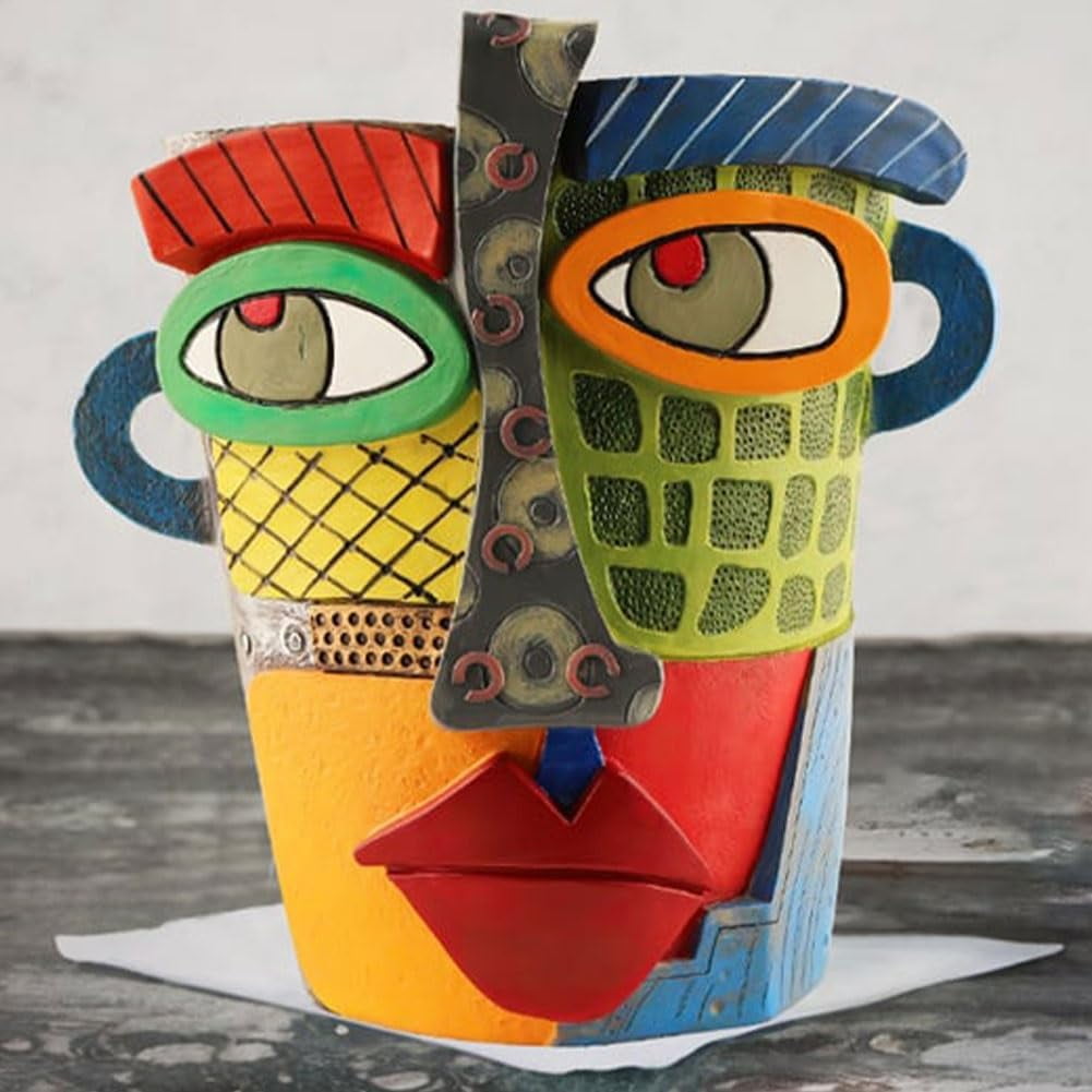 Handmade Picasso Brutalist Abstract Beauty Face Flower Pot, 2024 New ...