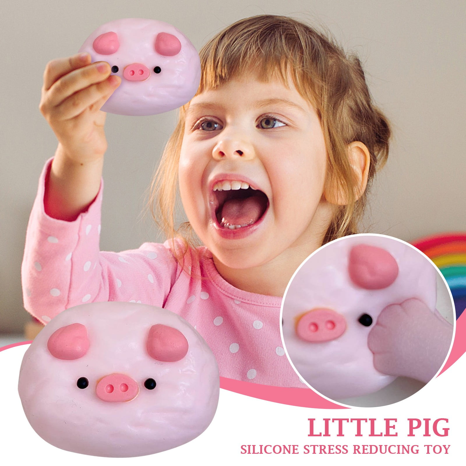 Handmade Piglet 2 Squeeze Toys Ultra Soft Squishy Fidget Toys Silicone ...