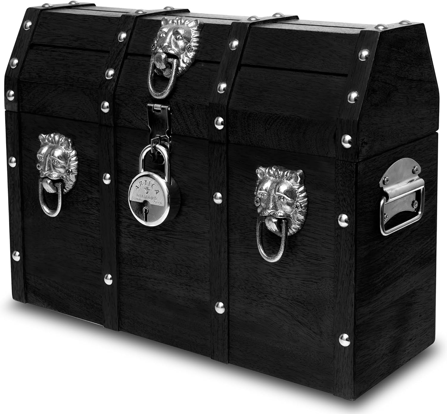 Handmade Pirate Treasure Chest with Lock and Keys - 16 x 12 Inch ...