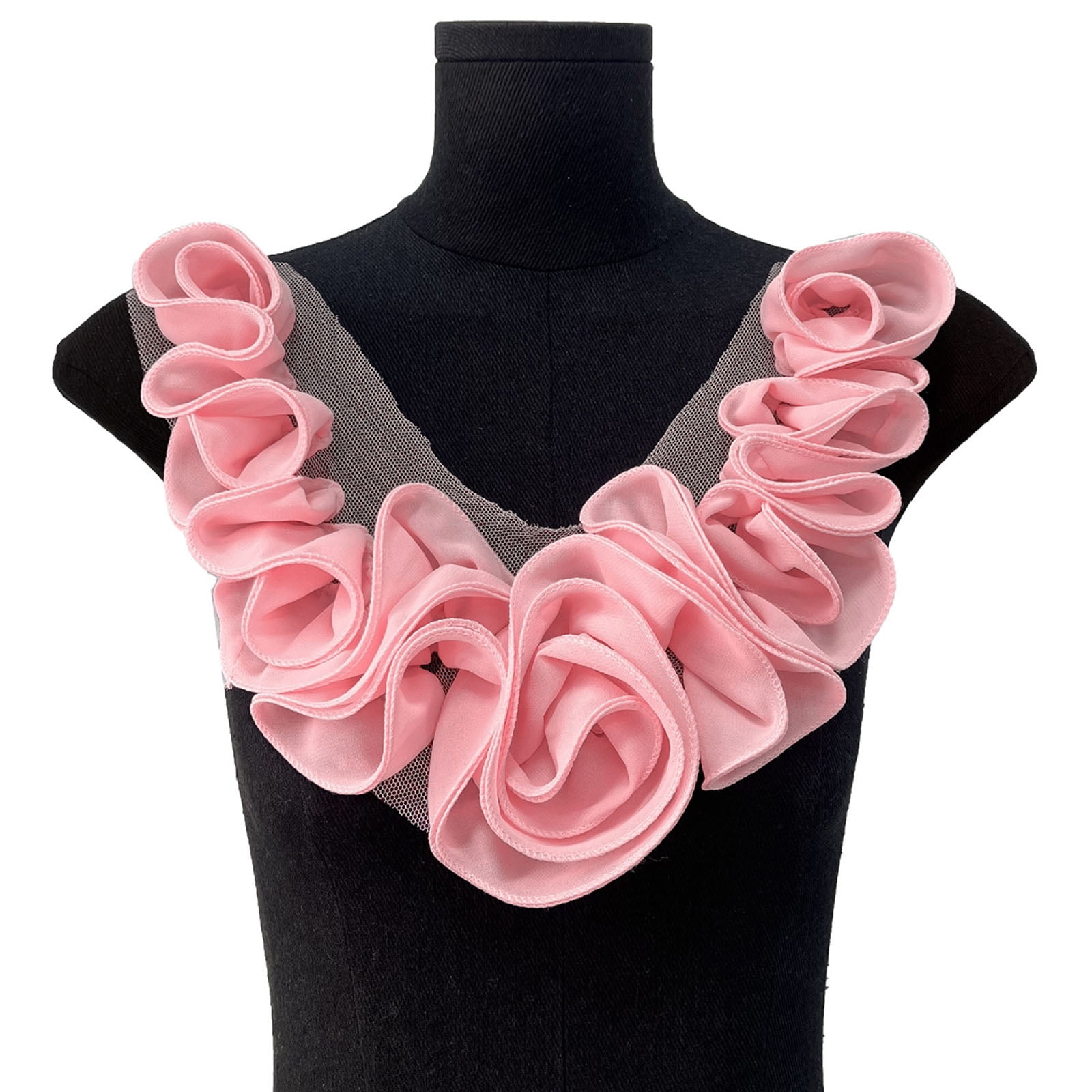 Handmade Pleated Flower Fabric Patches For Clothing Repair And Craft ...