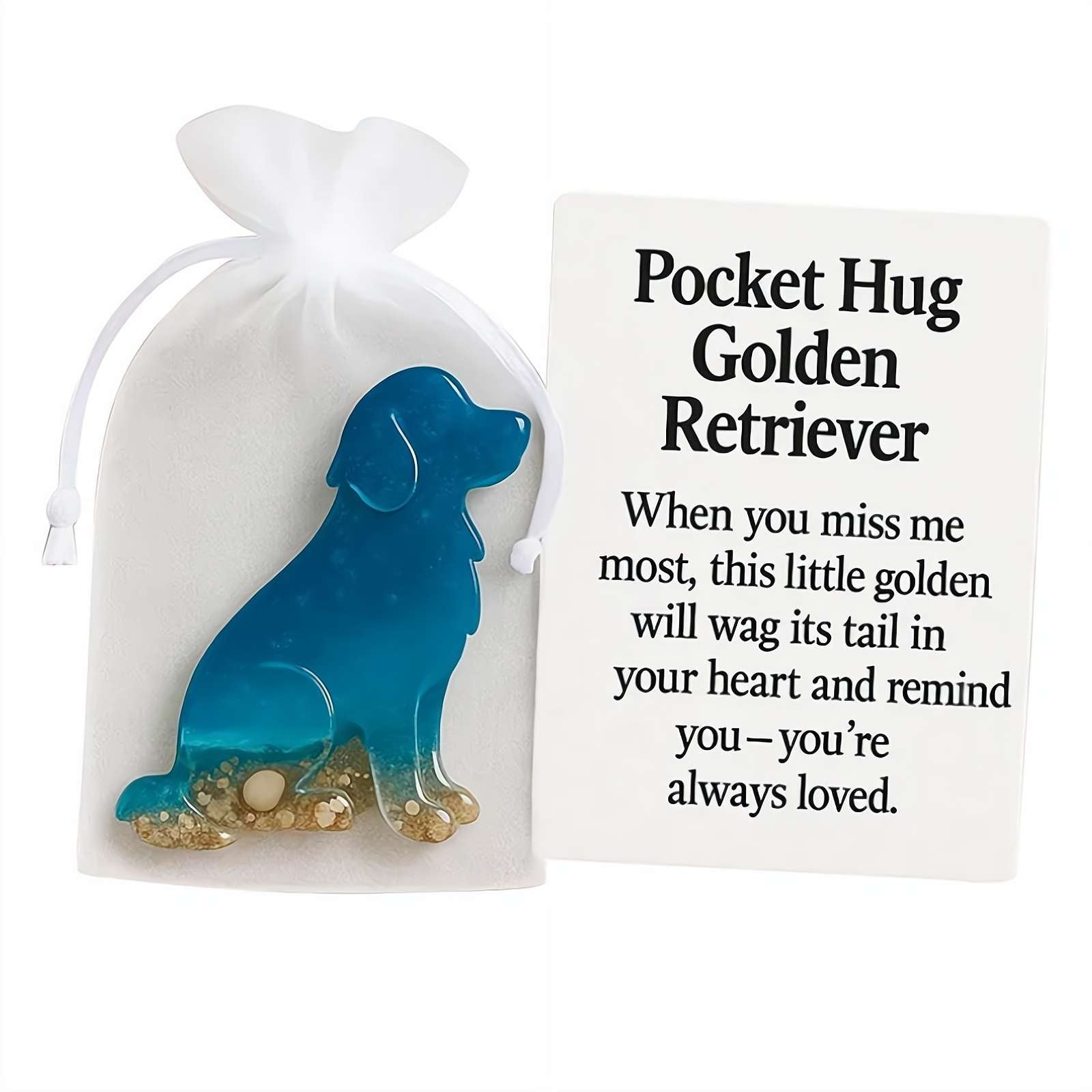 Handmade Pocket Hug Token, Soothing Shells Ocean Sand Design Pocket Hug ...
