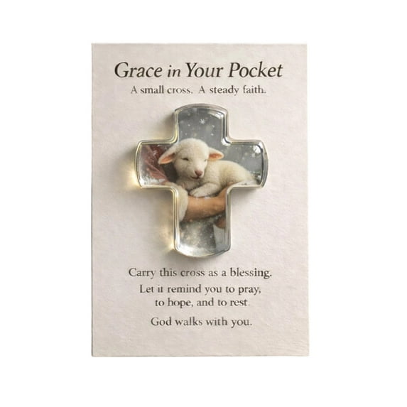 Handmade Pocket Hugs from Heaven, Acrylic Crafted Cross Token, Faith ...