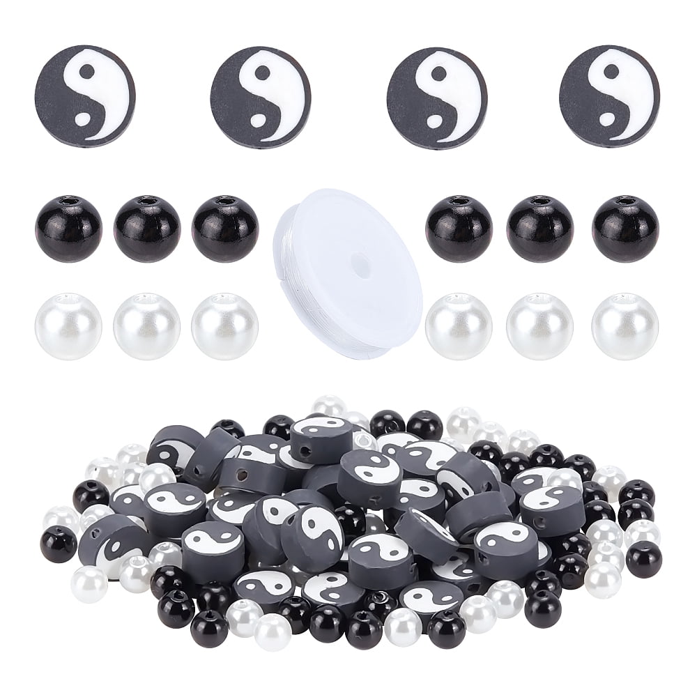 Handmade Polymer Clay Beads Plastic Imitation Pearl Round Beads Mixed ...